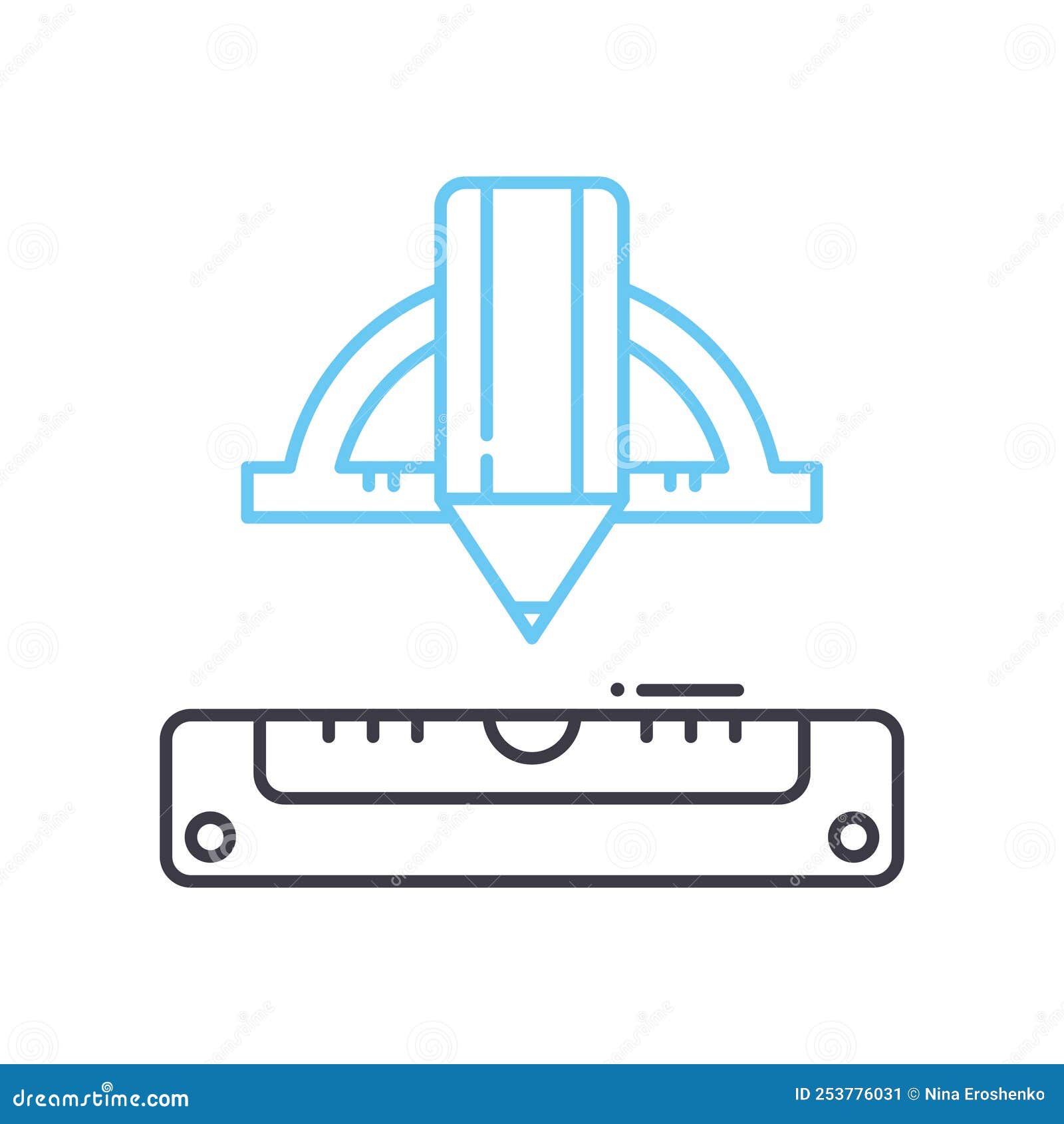 Engineers Scale Line Icon, Outline Symbol, Vector Illustration, Concept ...