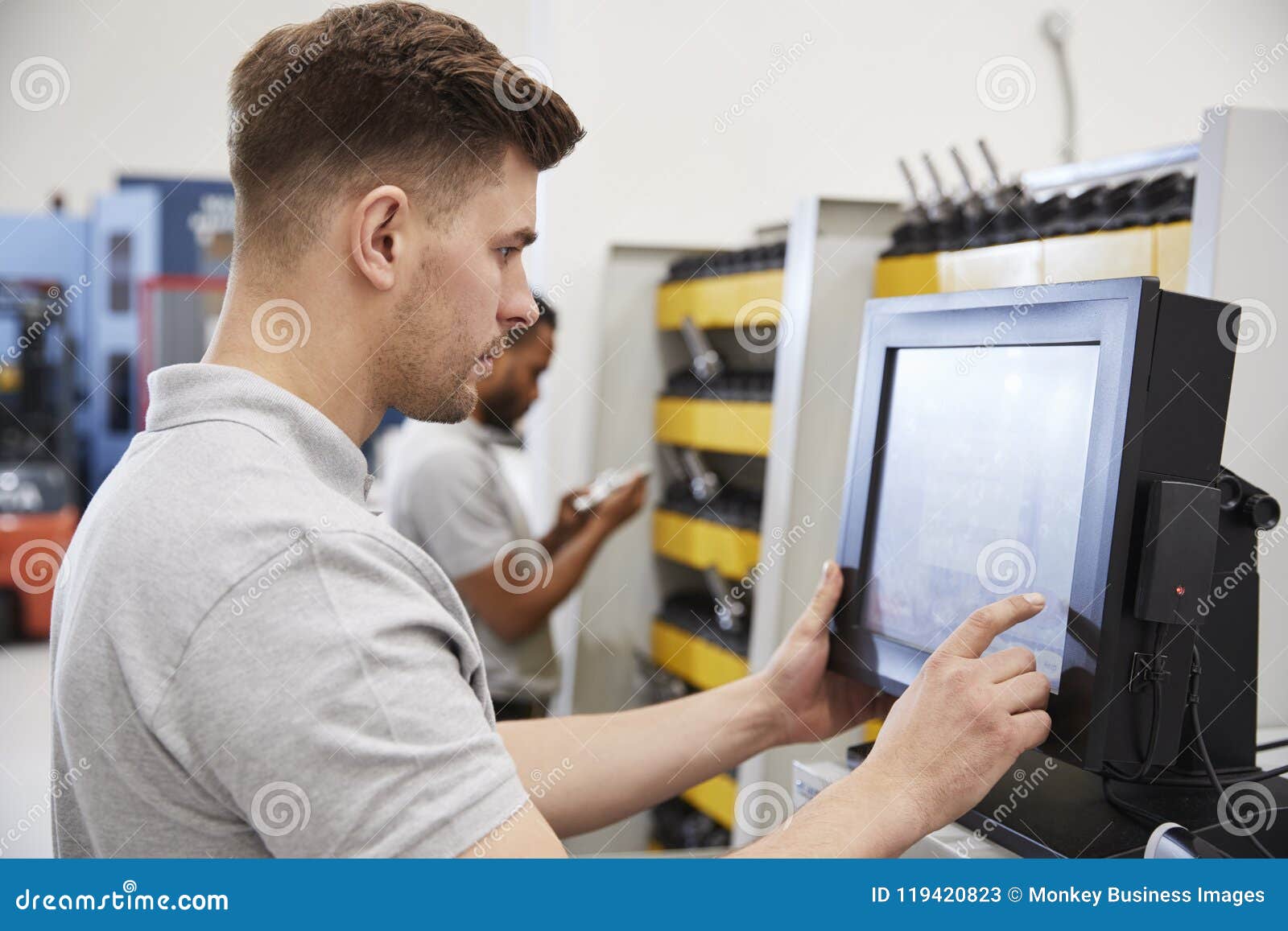 Engineers Selecting Tools for Use on Machinery in Factory Stock Image ...