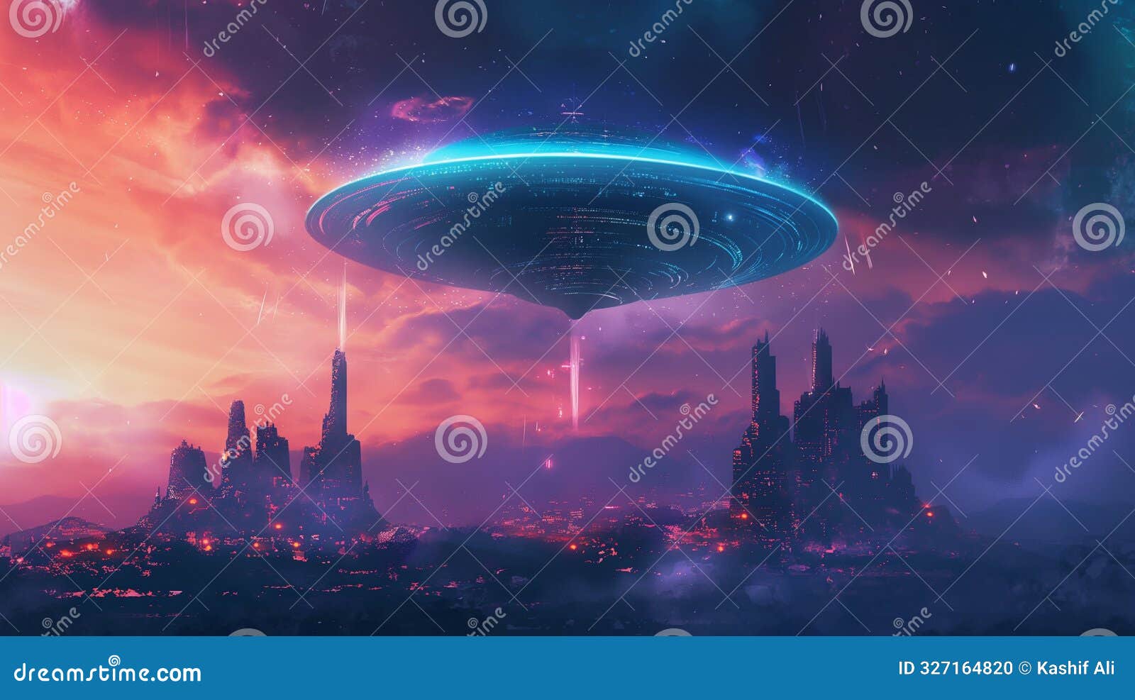 Engineers Setting Up AI Software for UFO Sky Monitoring Stock ...