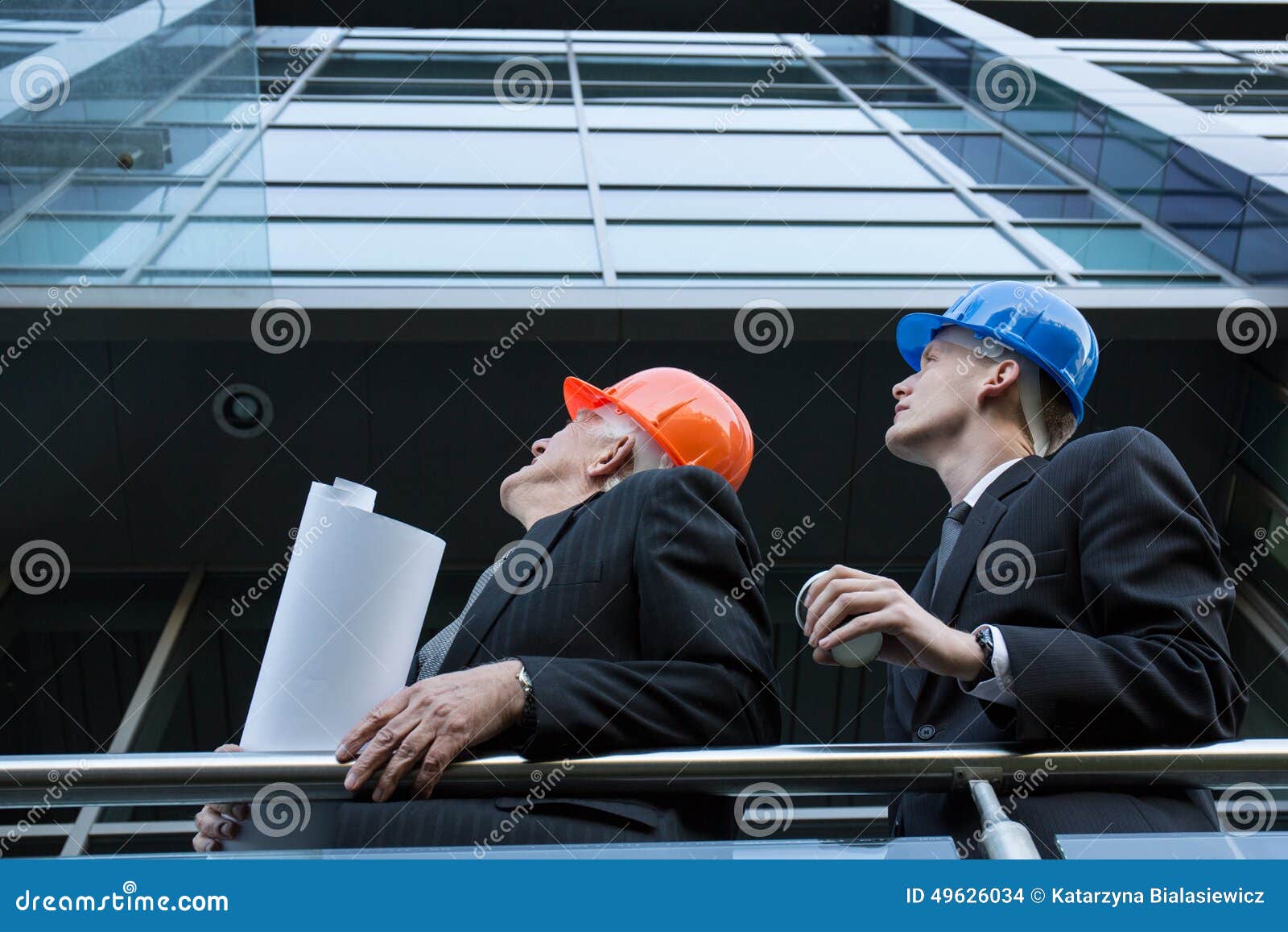 Engineers Supervising Construction Site Stock Photo - Image of balcony ...
