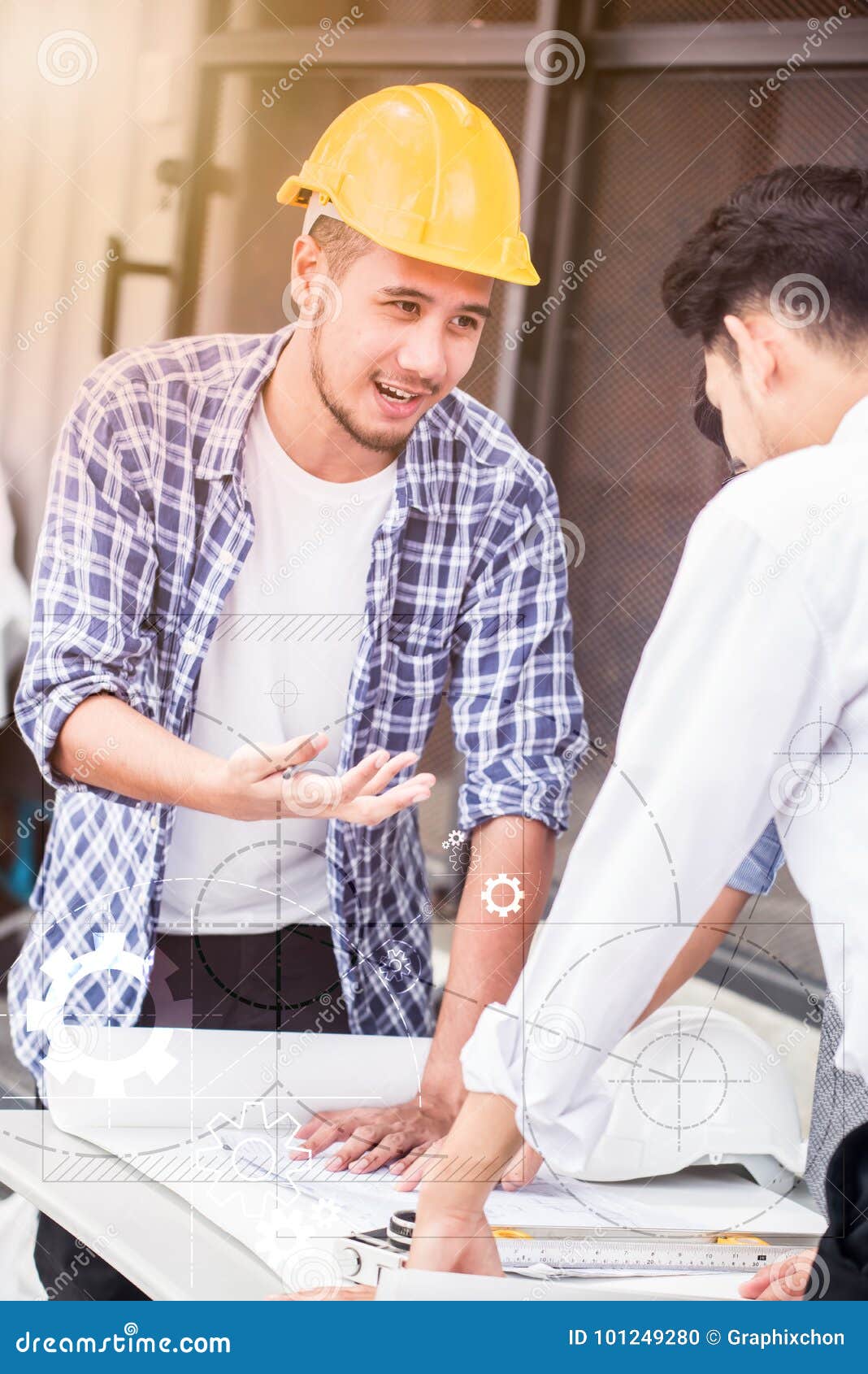 Engineers and teamwork stock photo. Image of deal, factory - 101249280