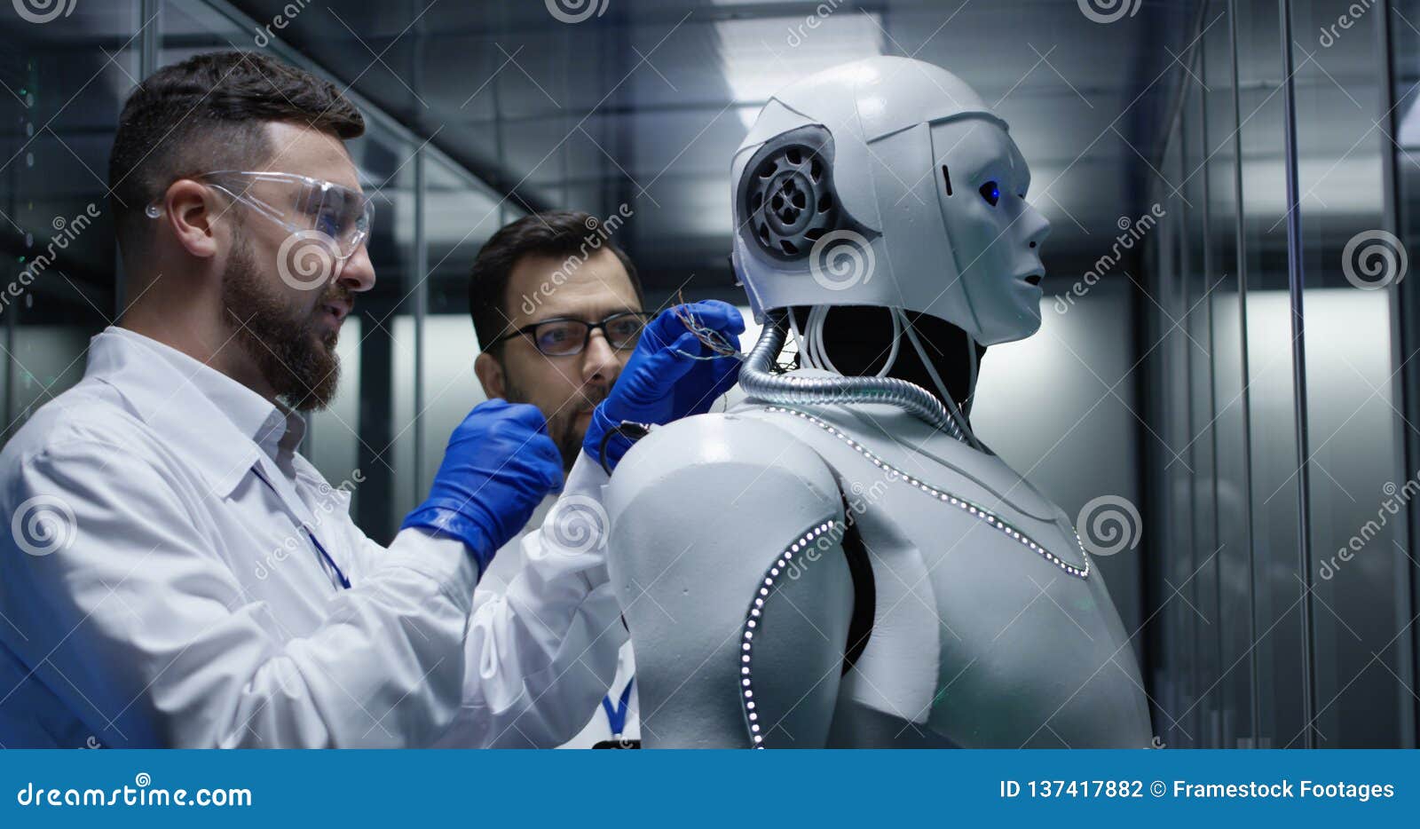 Engineers Testing on Robot Controls Stock Photo - Image of equipment ...