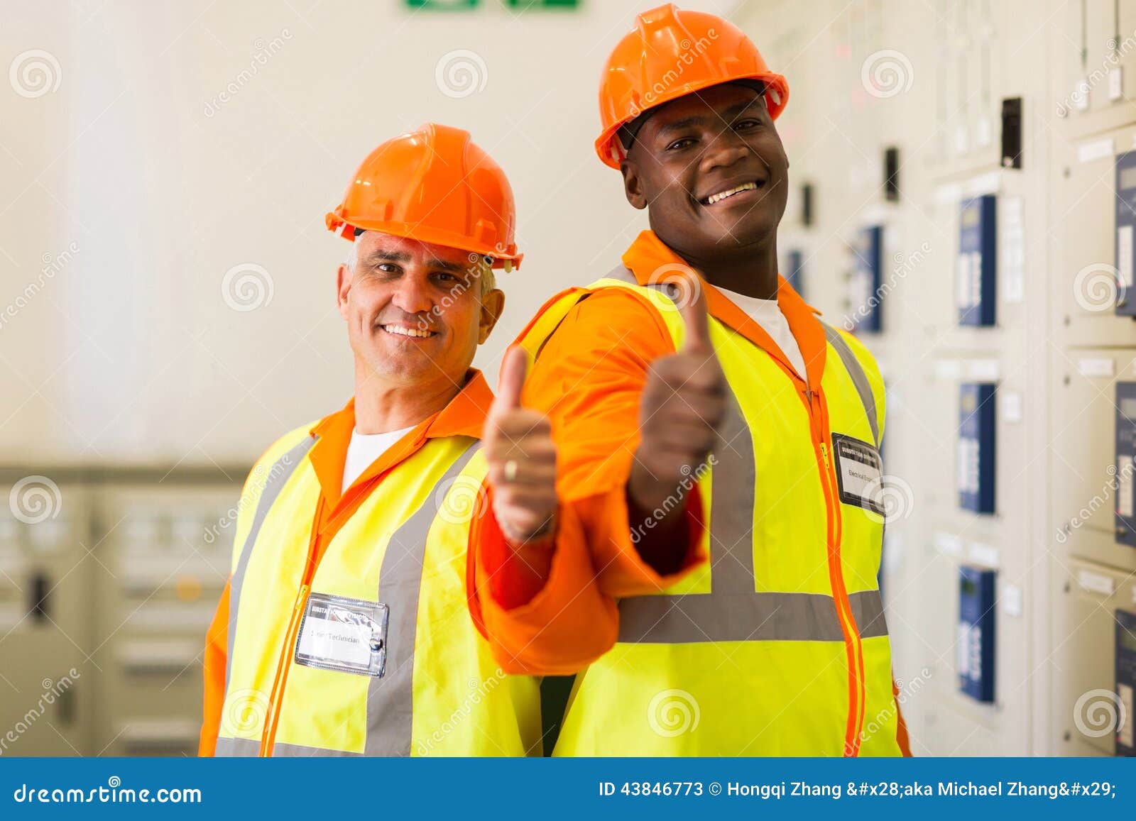 Engineers thumbs up stock image. Image of electricity - 43846773
