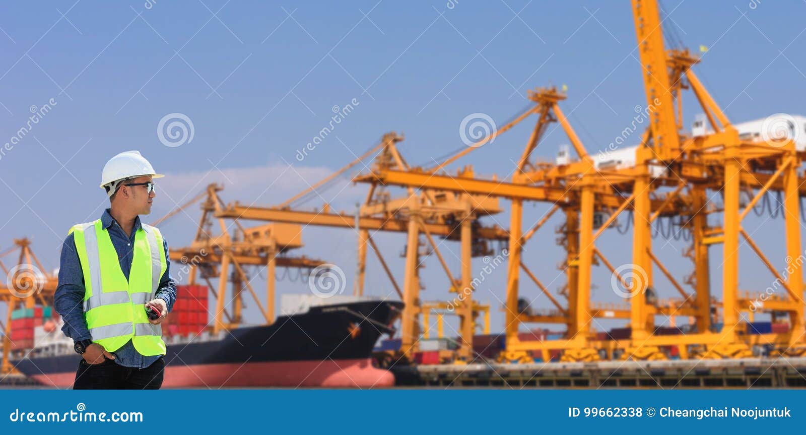 Engineers and Transportation. Stock Photo - Image of lifting ...