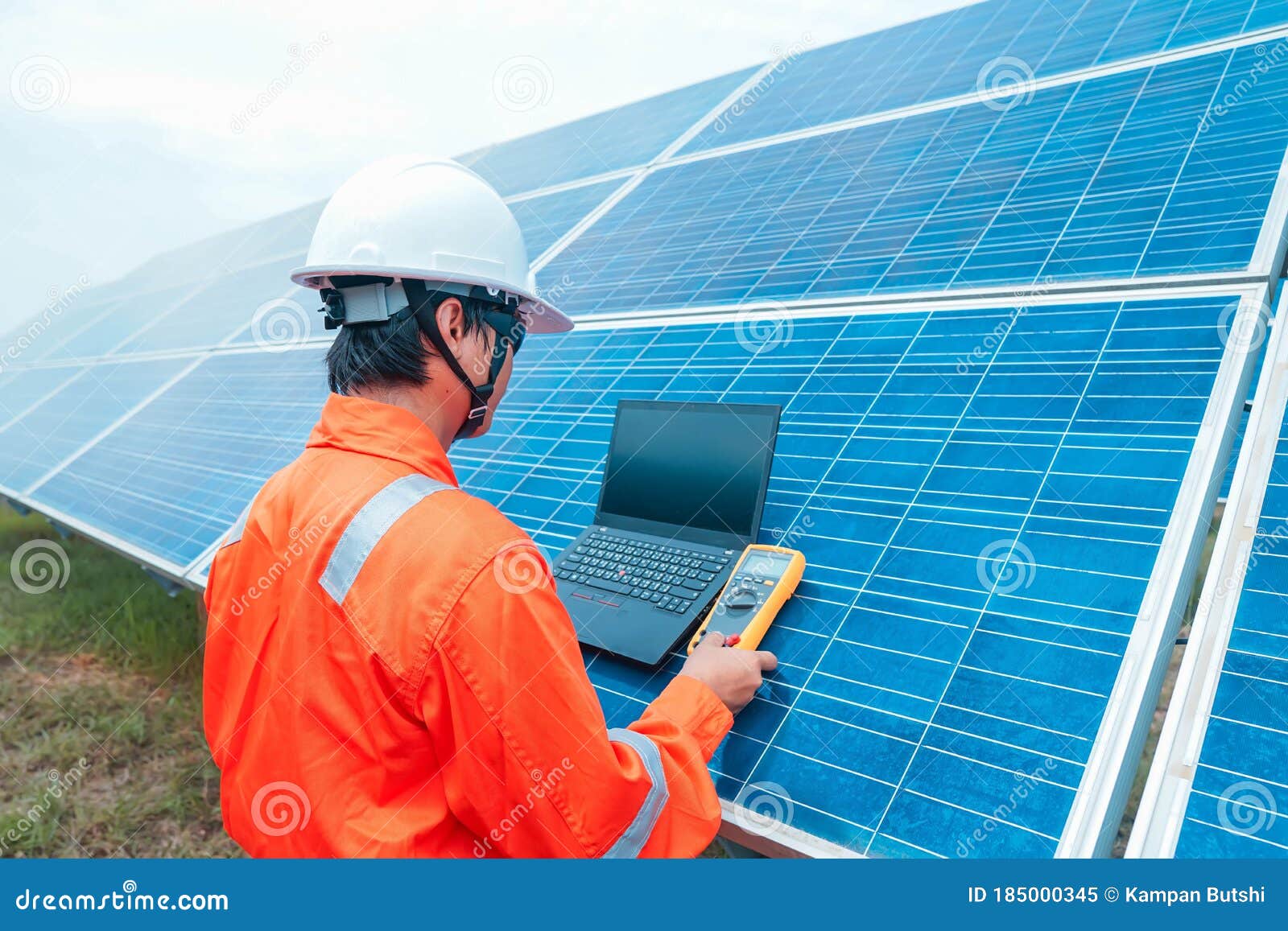 Engineers Used a Tool for Checking the Performance of the Solar Panel ...