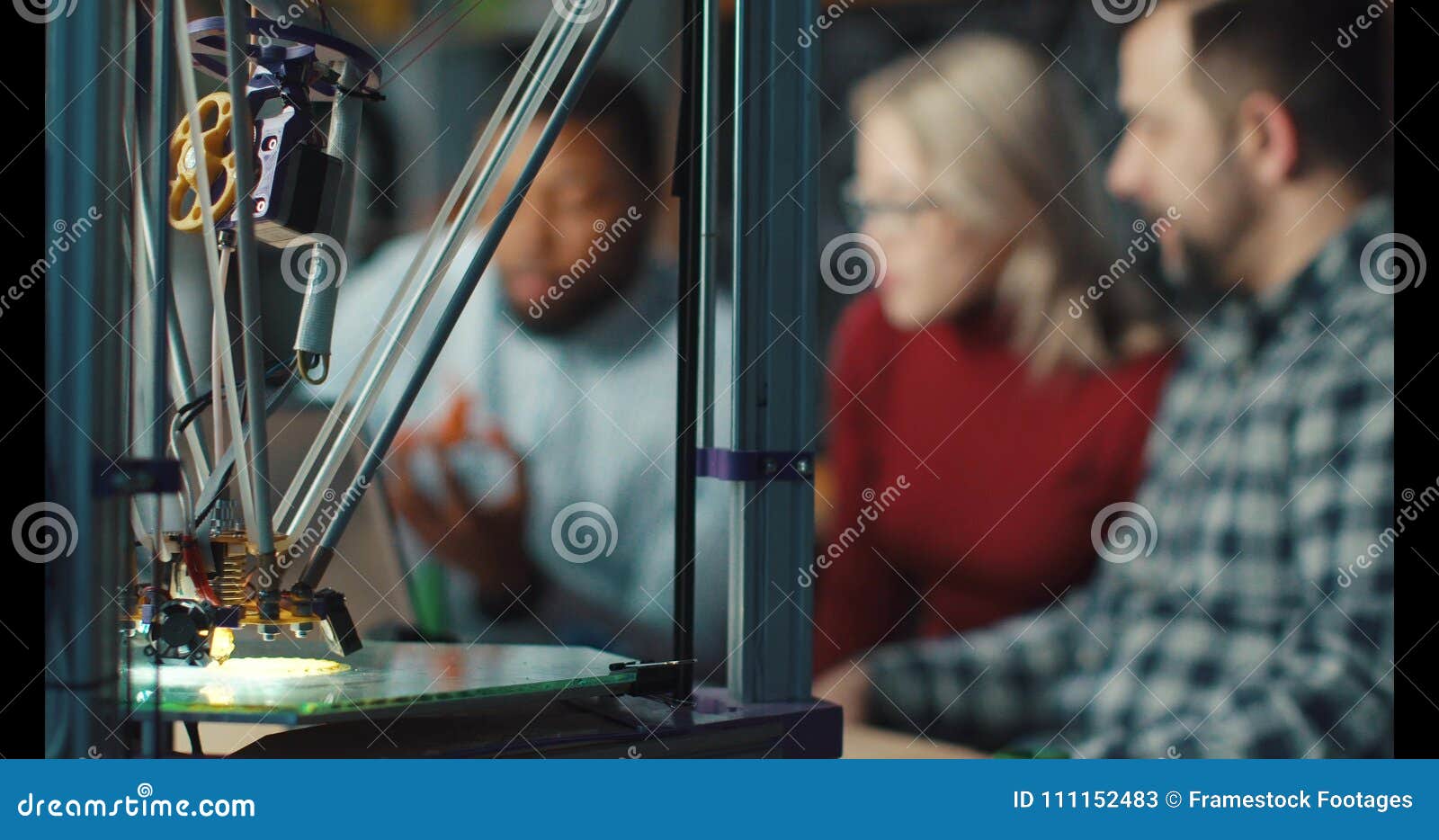 Engineers Watching 3d Printing Stock Image - Image of department ...