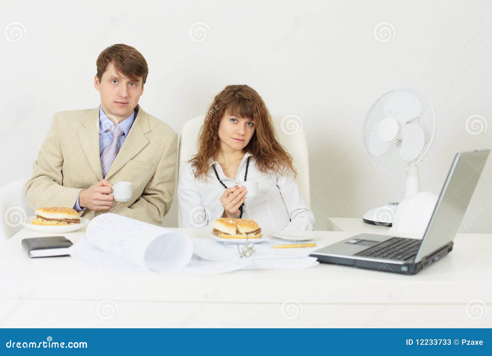Engineers Were Going To Have a Snack at Office Stock Image - Image of ...