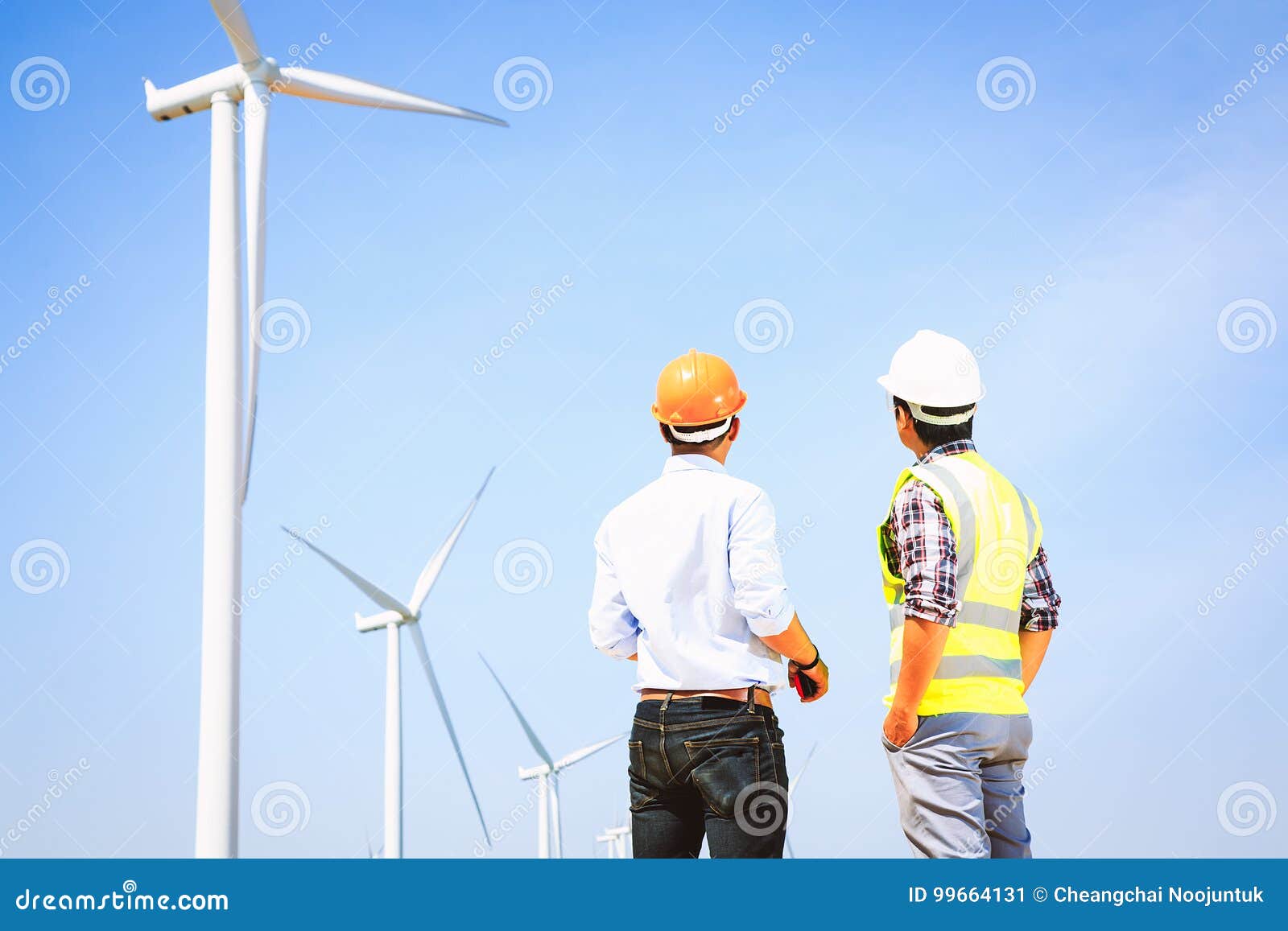 Engineers and Wind Turbines. Stock Image - Image of energy, turbine ...