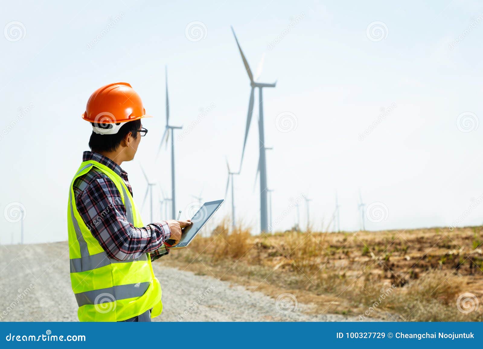 Engineers and Wind Turbines. Stock Image - Image of engineering ...