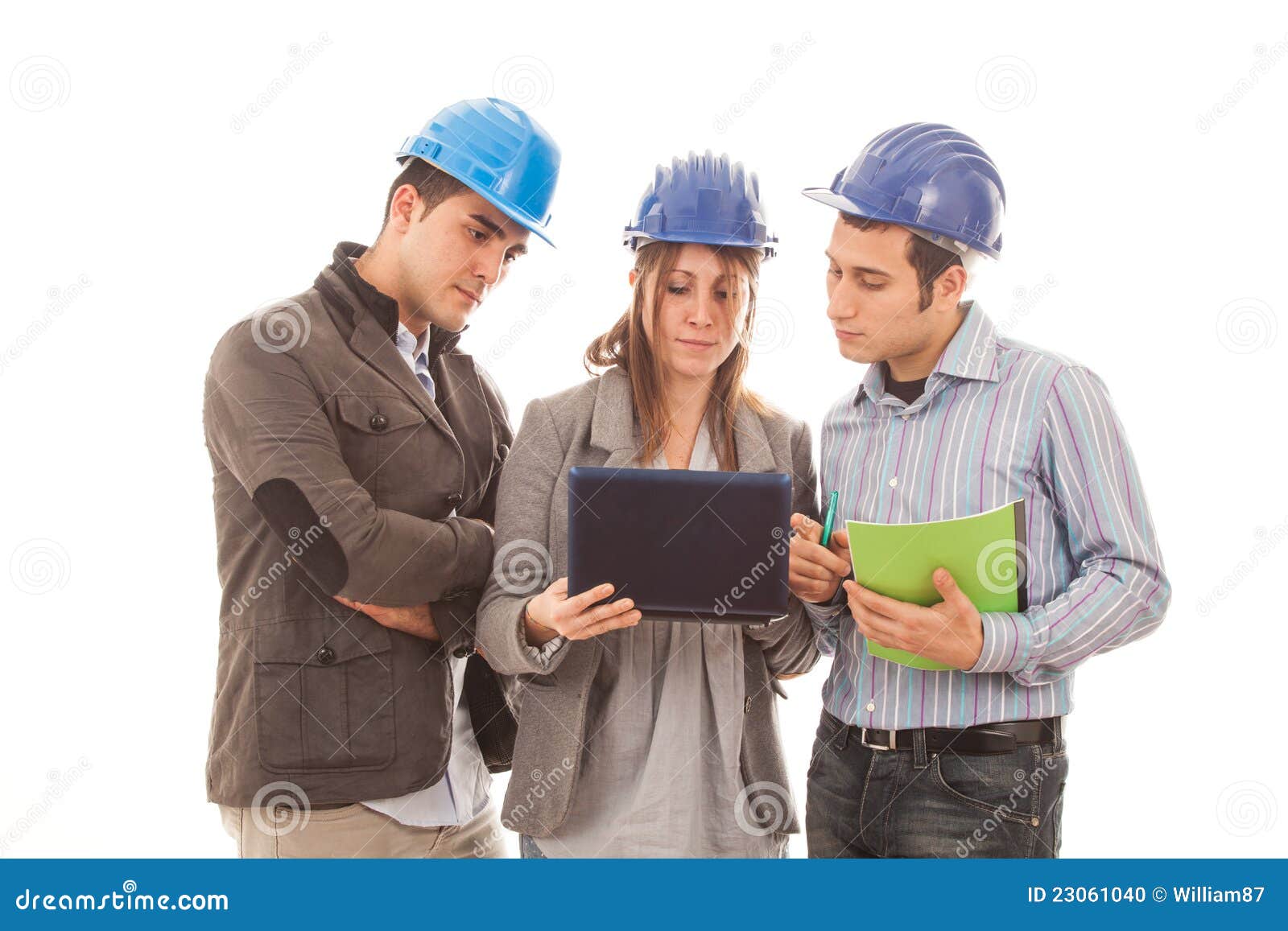 Engineers at Work stock photo. Image of adult, helmet - 23061040