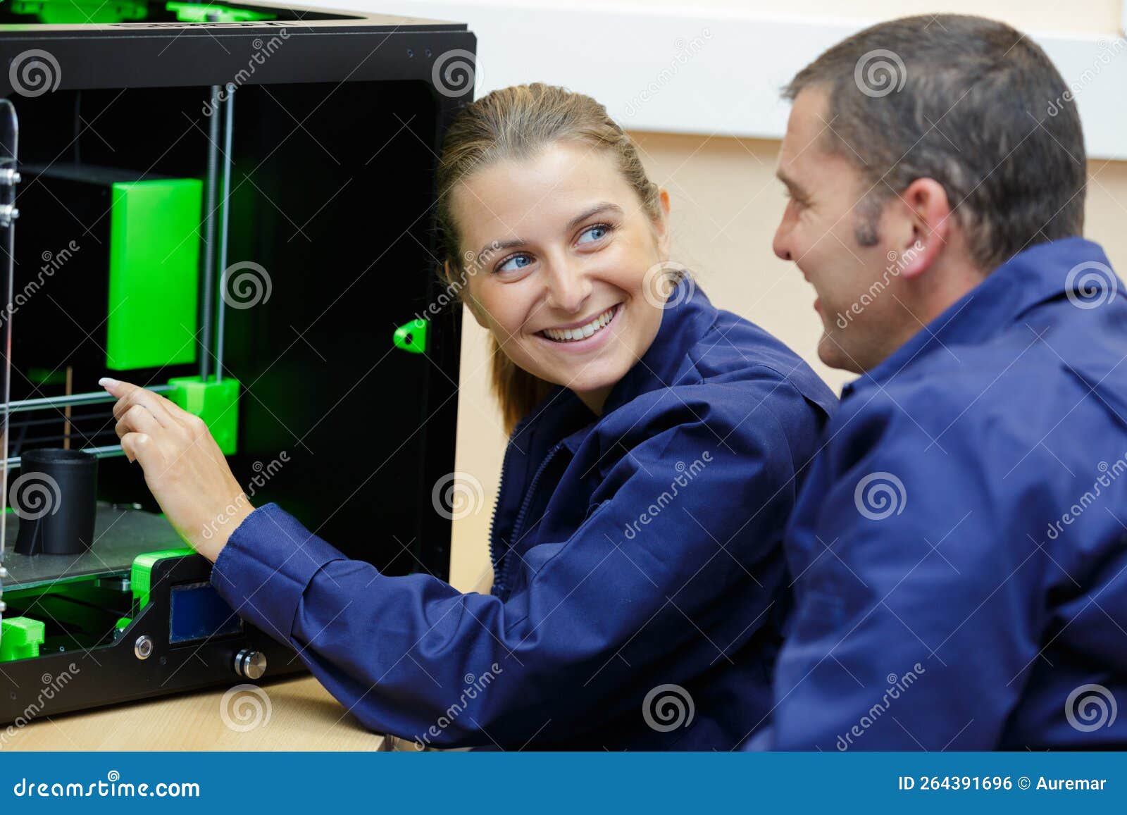 Engineers Work with 3d Printer Stock Photo - Image of engineering, room ...