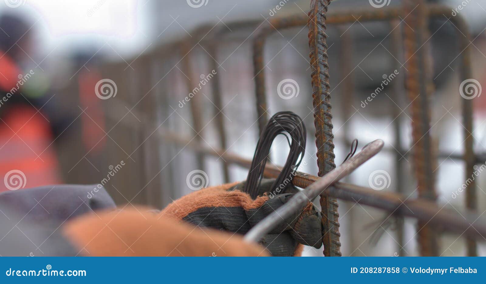 Engineers Work with Metal Constructions while Building a House ...