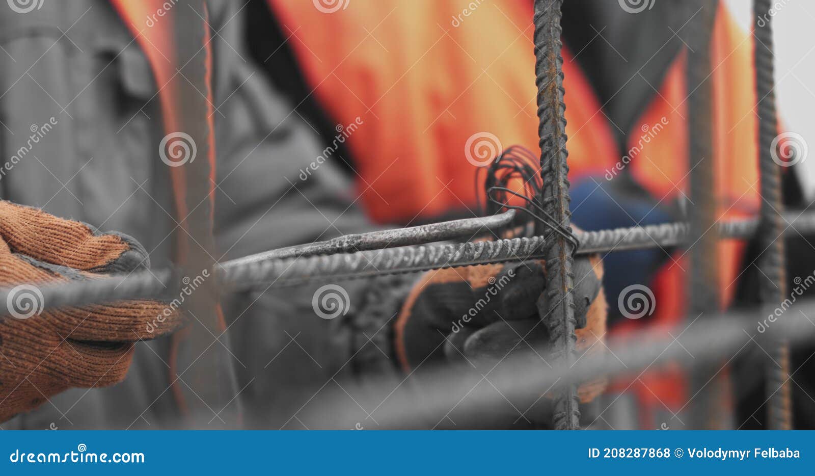 Engineers Work with Metal Constructions while Building a House ...