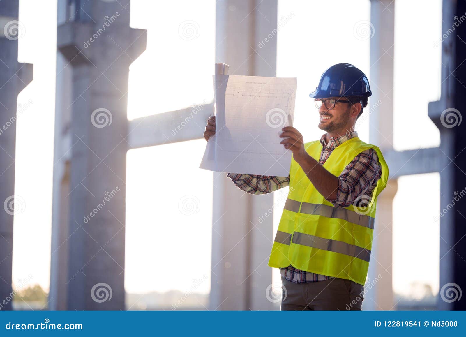 Engineers Working on a Building Site Stock Image - Image of occupation ...