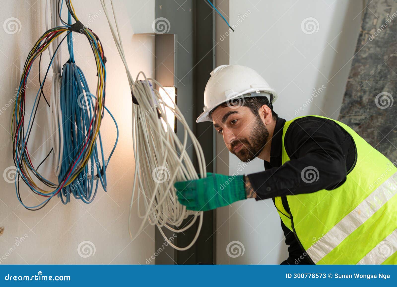 They are Monitoring the Building S Electrical System Stock Image ...