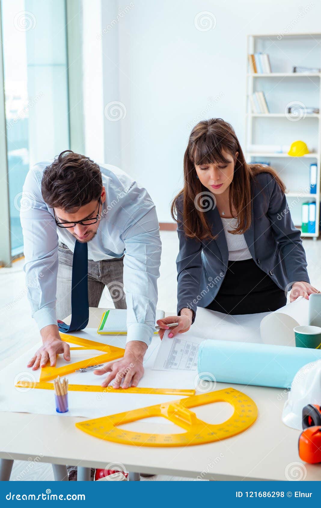 The Engineers Working on New Project Stock Photo - Image of industrial ...