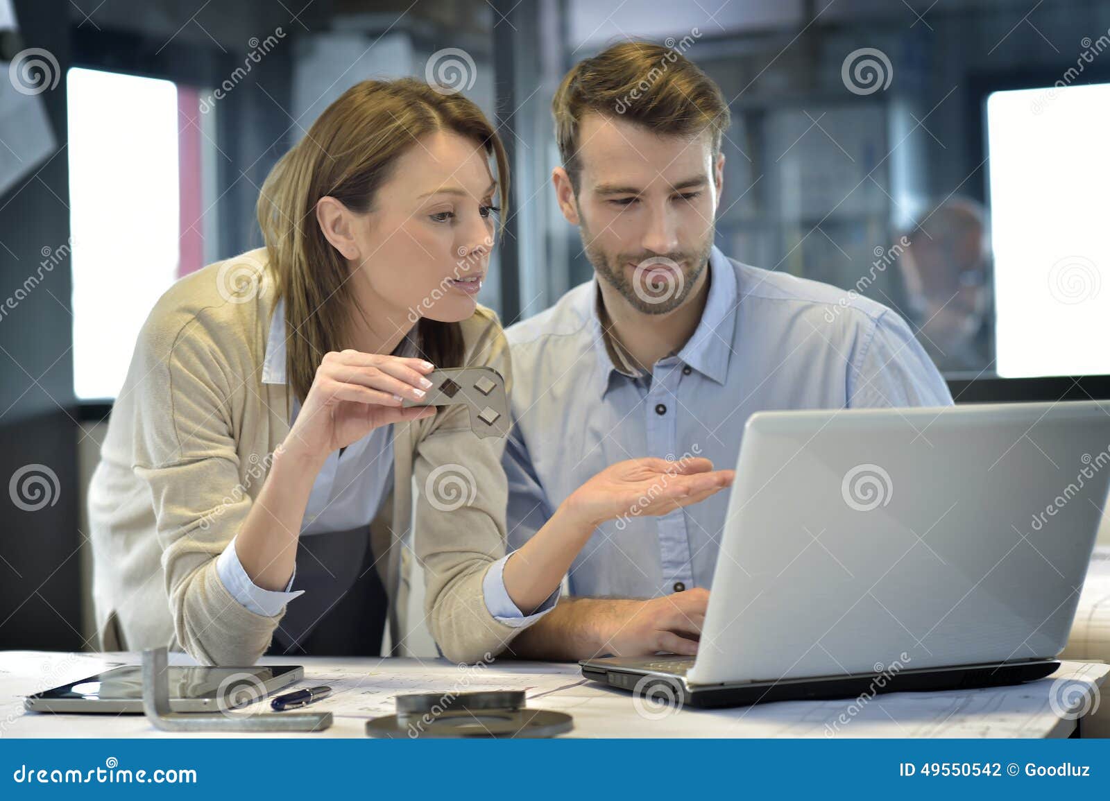 Engineers Working on a Project in Their Office Stock Photo - Image of ...