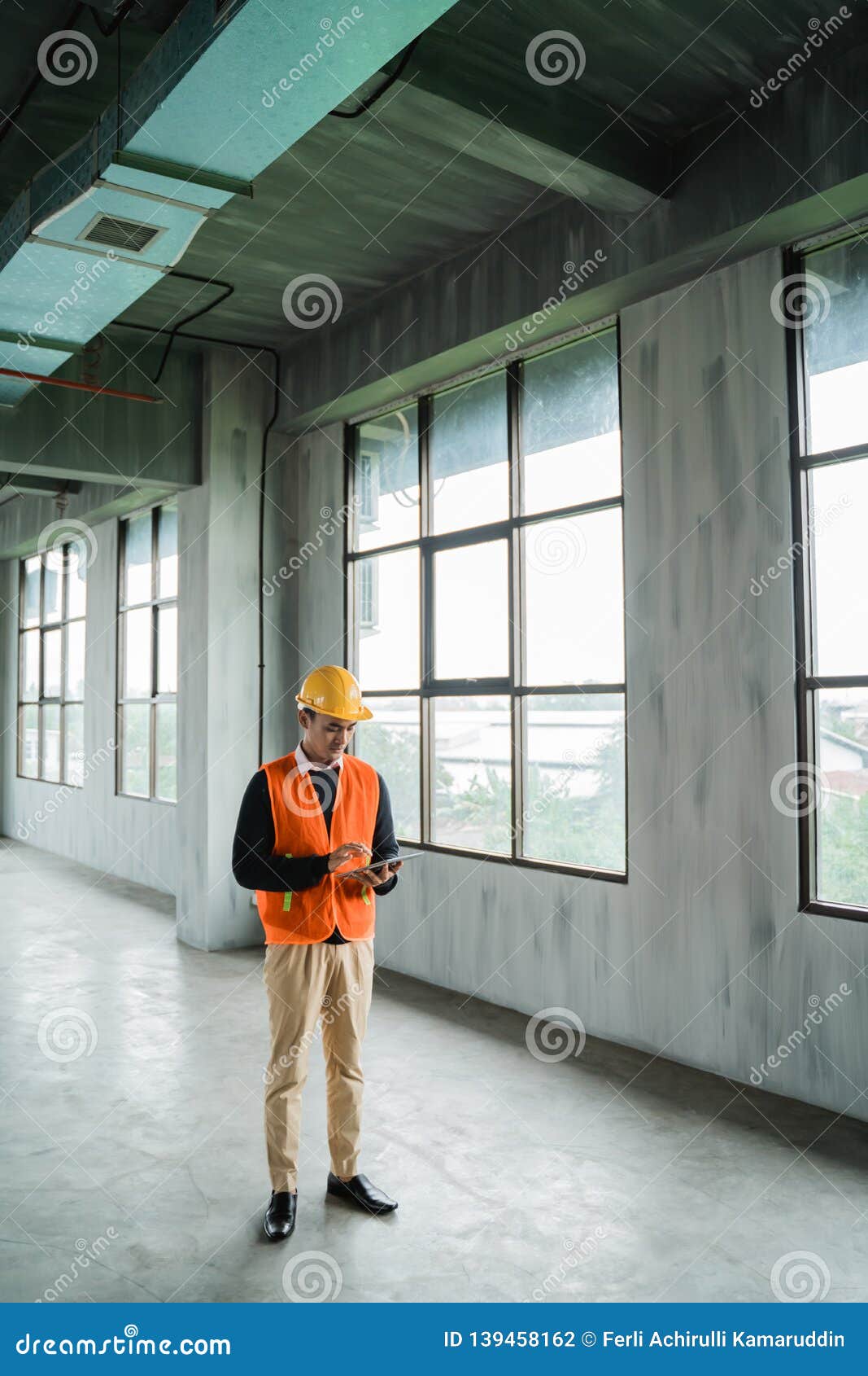 Engineers are Inspecting the Building Project Site Stock Photo - Image ...