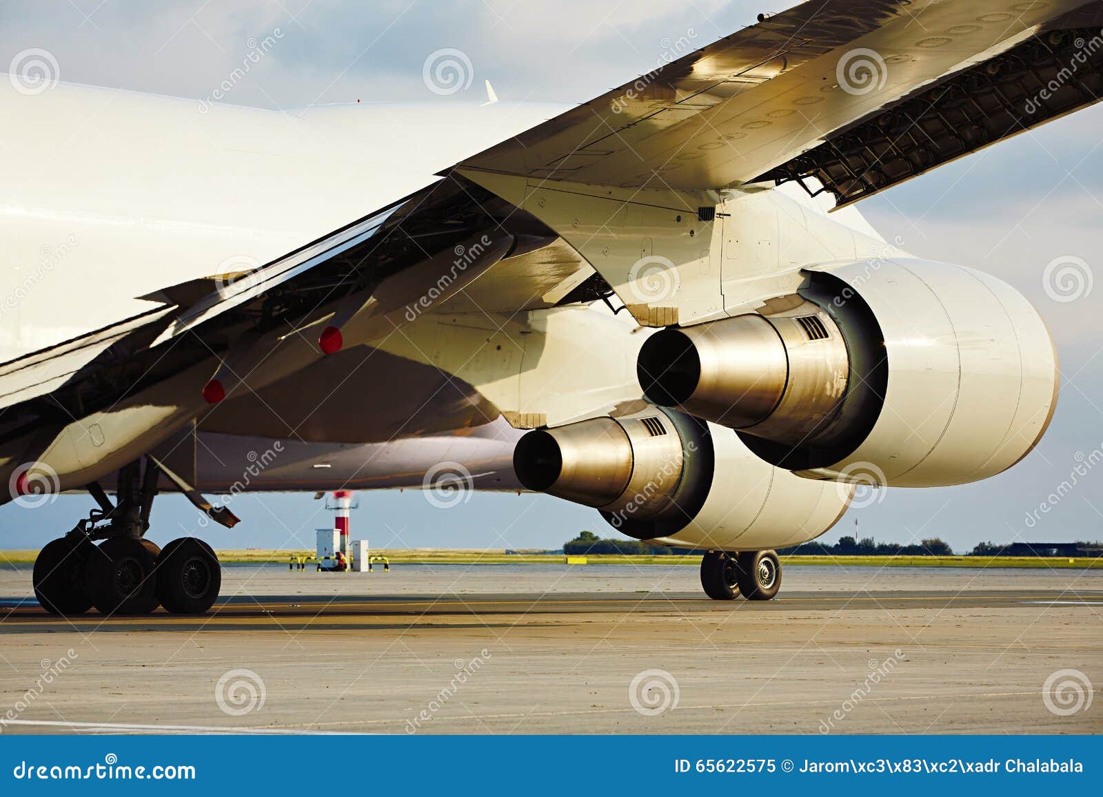 Engines of the Cargo Airplane Stock Image - Image of evening, industry ...