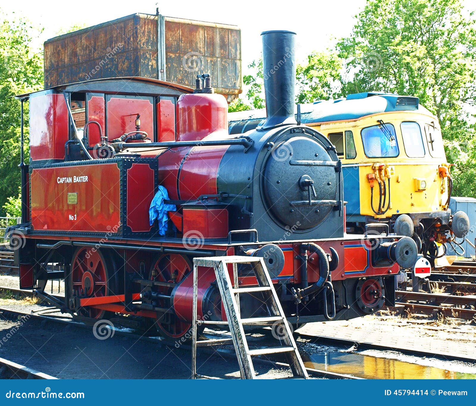Steam and Diesel Train Engines at Sheffield Park Editorial Stock Image ...