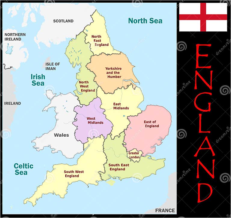 England Administrative Divisions Stock Illustration - Illustration of ...