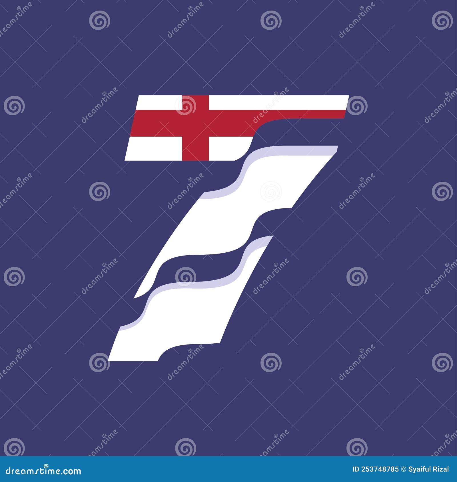 British Number Seven Flag stock vector. Illustration of vector - 253748785