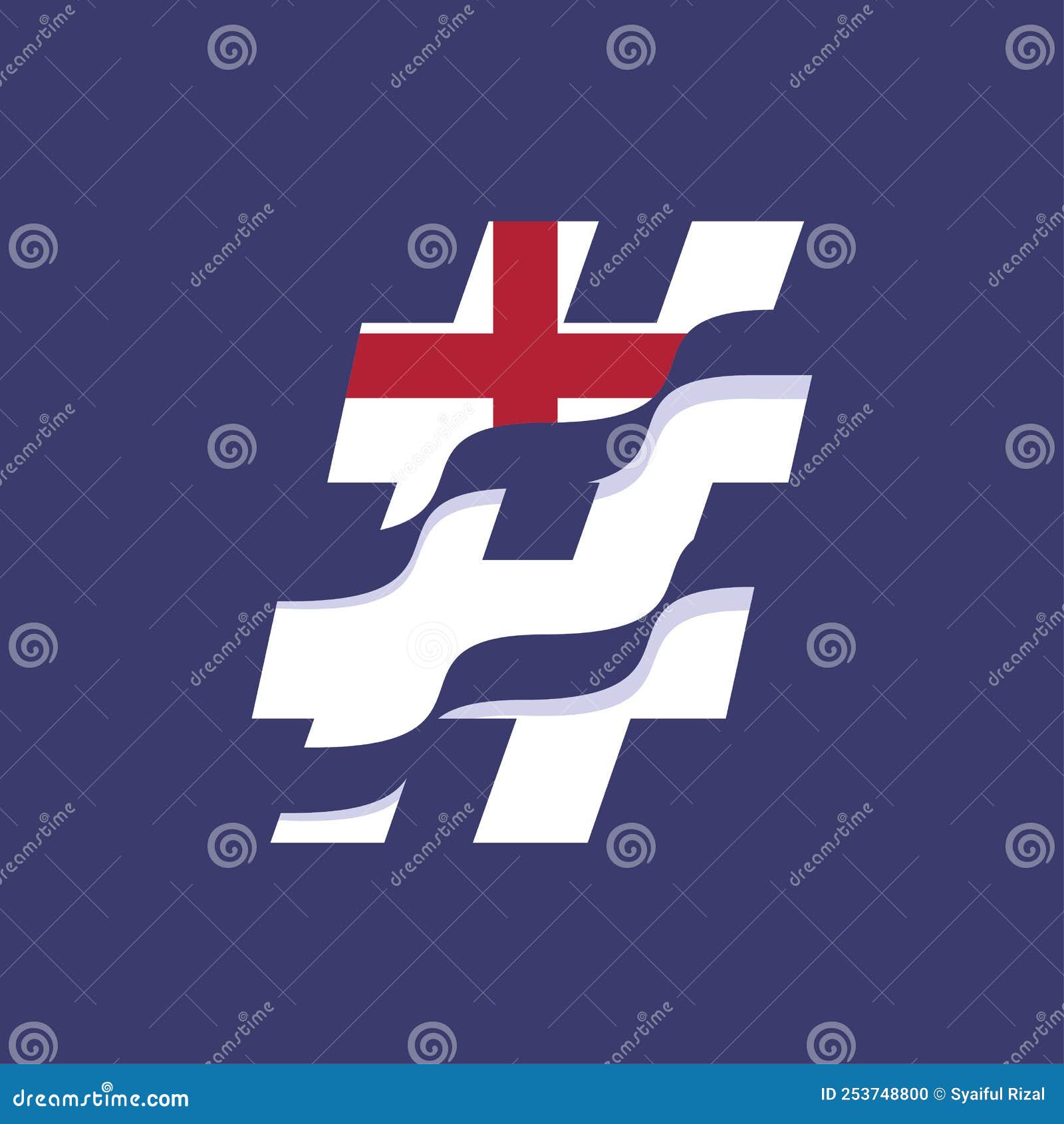 British Flag Hashtags stock vector. Illustration of abstract - 253748800