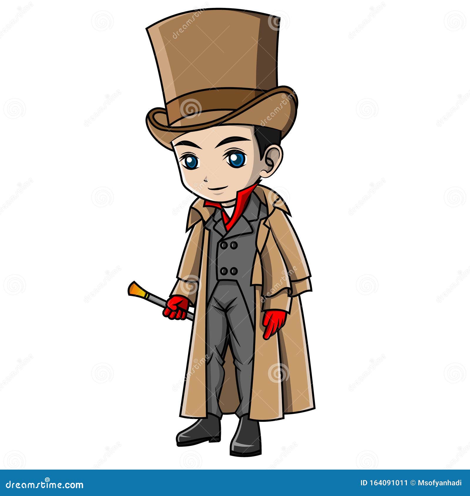 Cartoon Boy Wearing England Costume Stock Vector - Illustration of ...