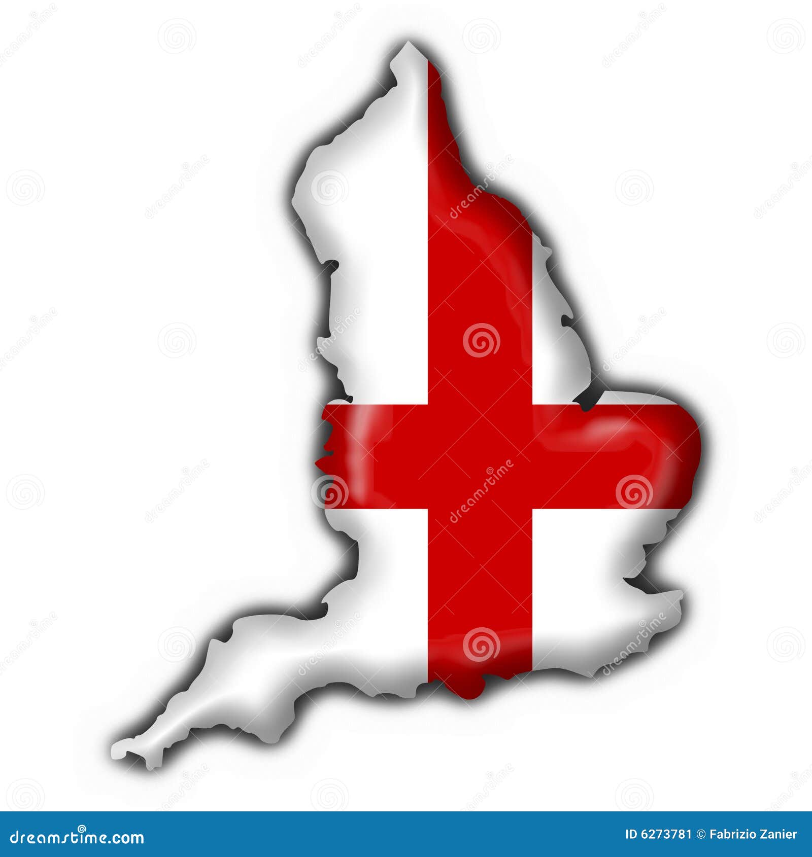 England Flag Map