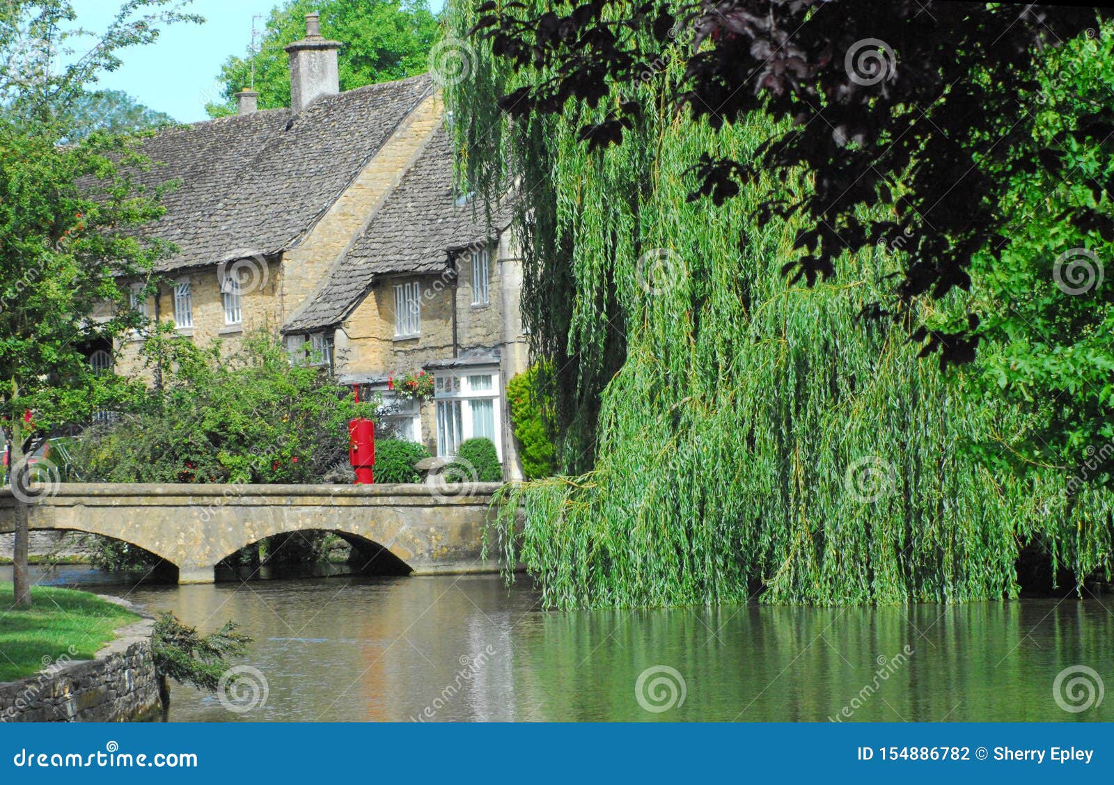 England- Cheddar- Beautiful Scene Along the River Stock Photo - Image ...