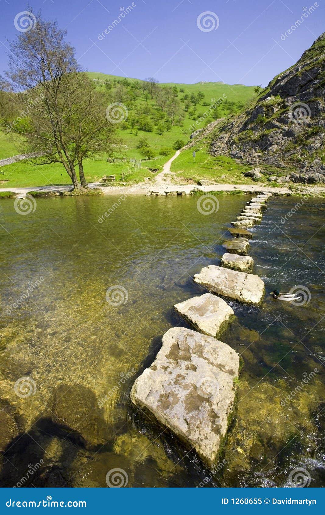 England Derbyshire Peak District National Park Valley of the Riv Stock ...