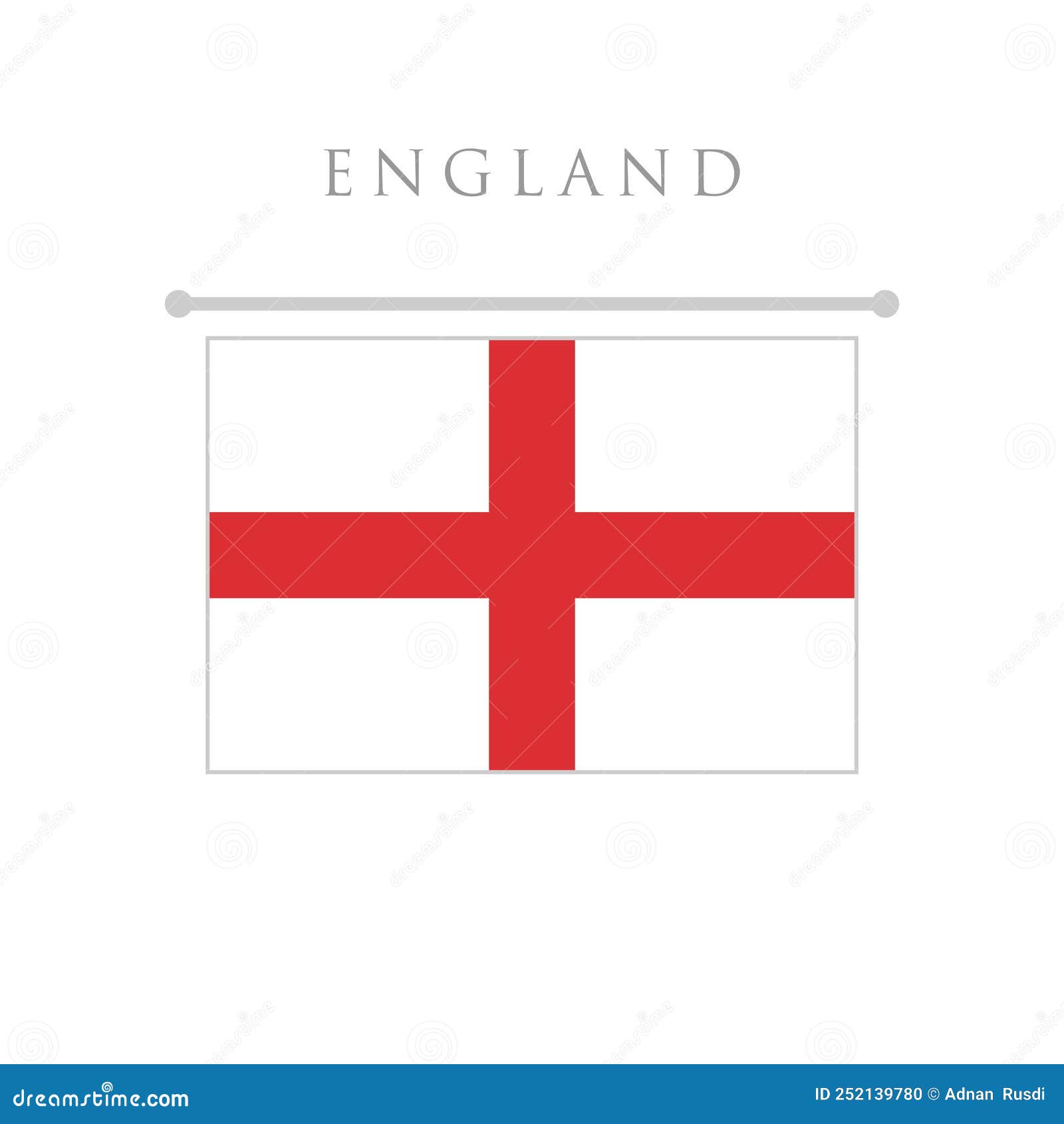 England Flag Flat Design Vector Illustration Stock Vector ...