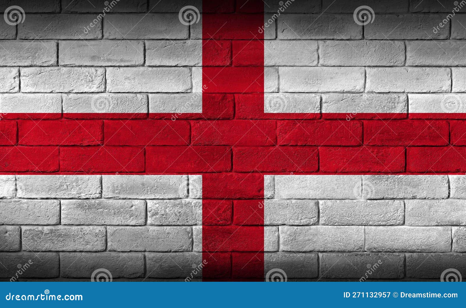 England Flag Painted on a Brick Wall Stock Image - Image of font ...