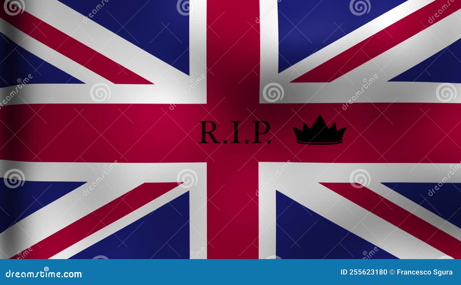 England flag with RIP text stock footage. Video of kingdom - 255623180