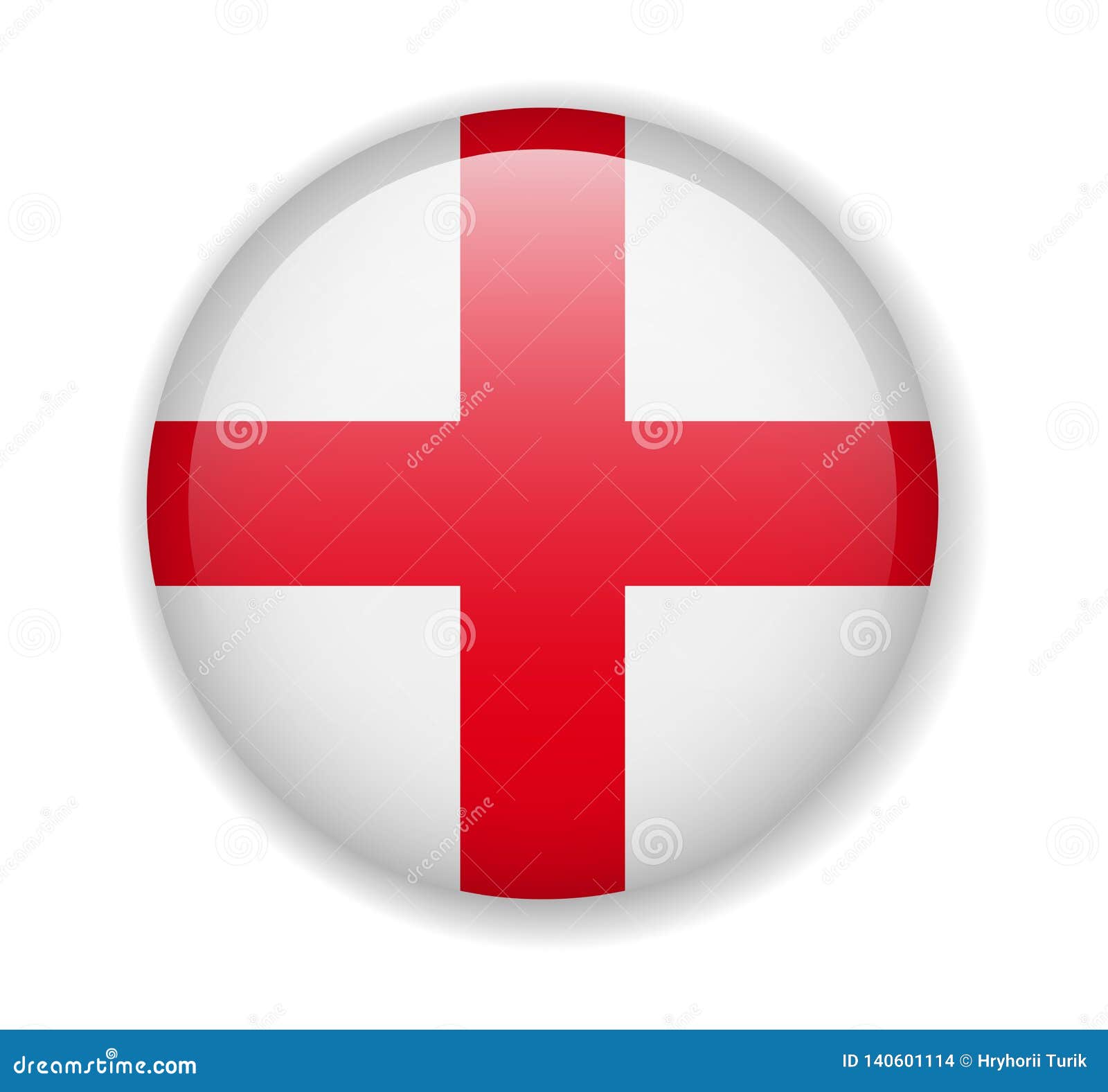 England Flag Round Bright Icon on a White Background Stock Illustration ...