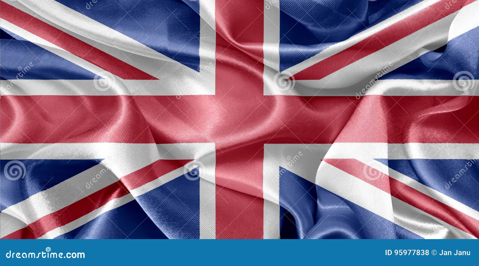 England Flag On Concrete Wall. Banner With Fabric Texture Of The Flag ...