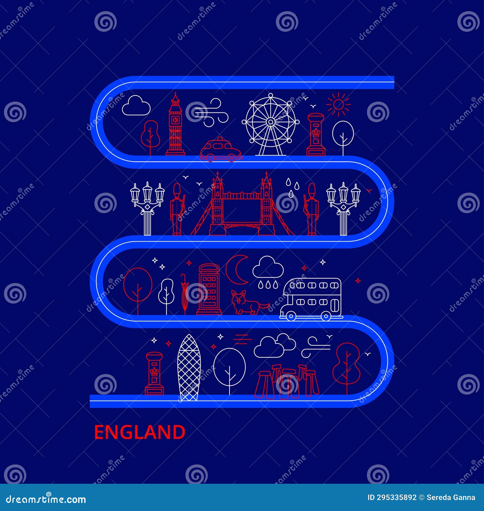 England London Line Art stock vector. Illustration of skyscraper ...