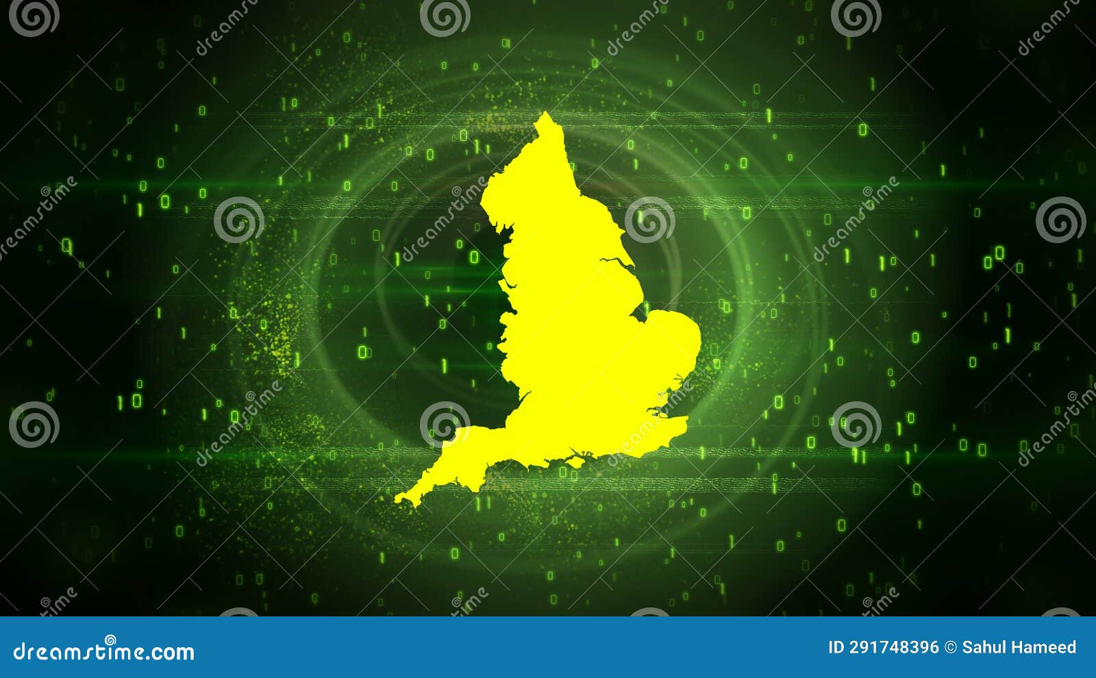 England Map on Digital Background Stock Illustration - Illustration of ...