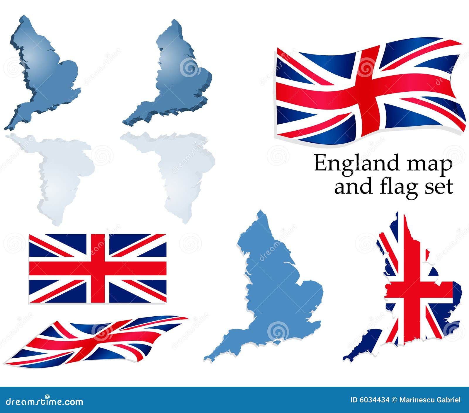 England map and flag set stock vector. Illustration of great - 6034434