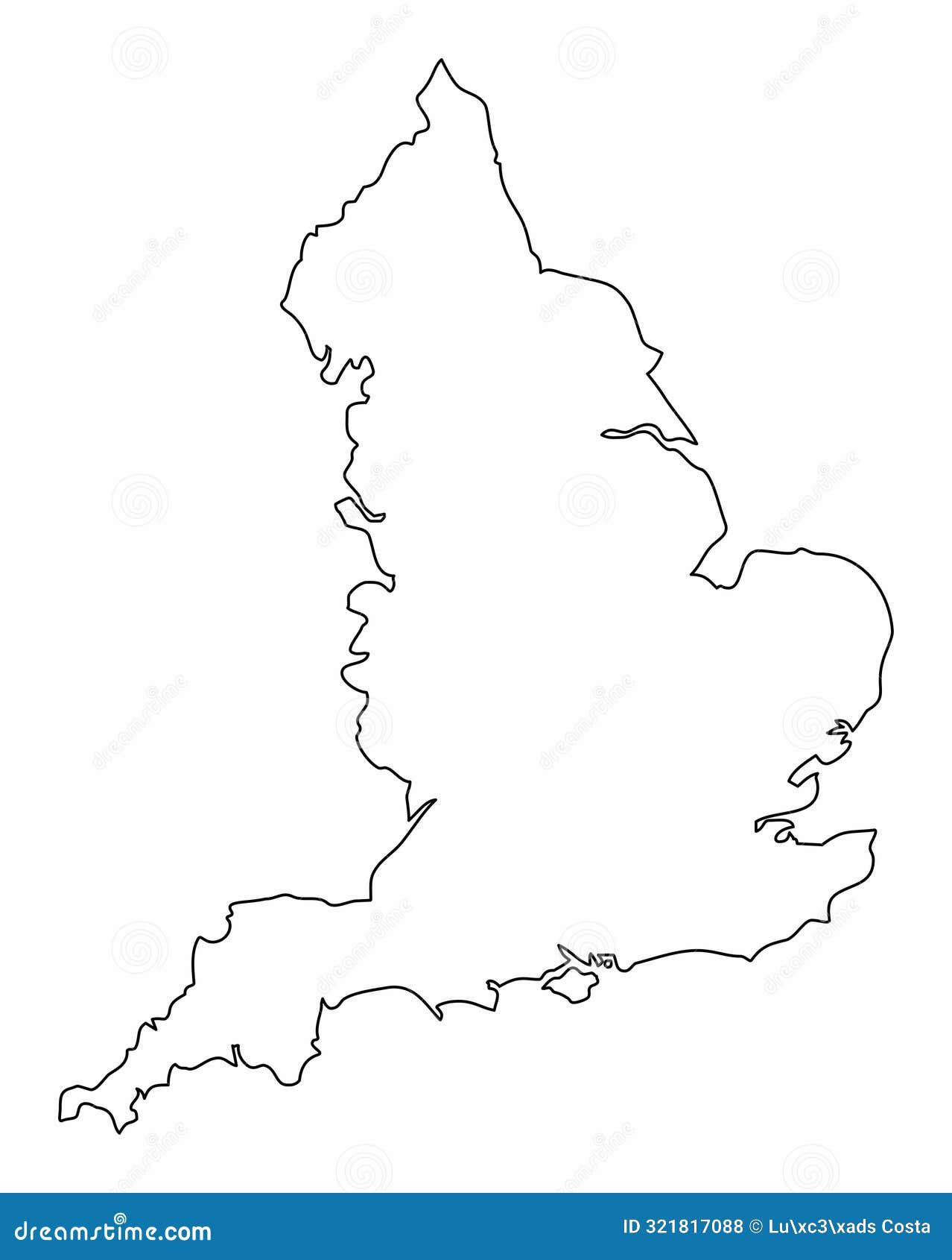 England outline map stock vector. Illustration of country - 321817088