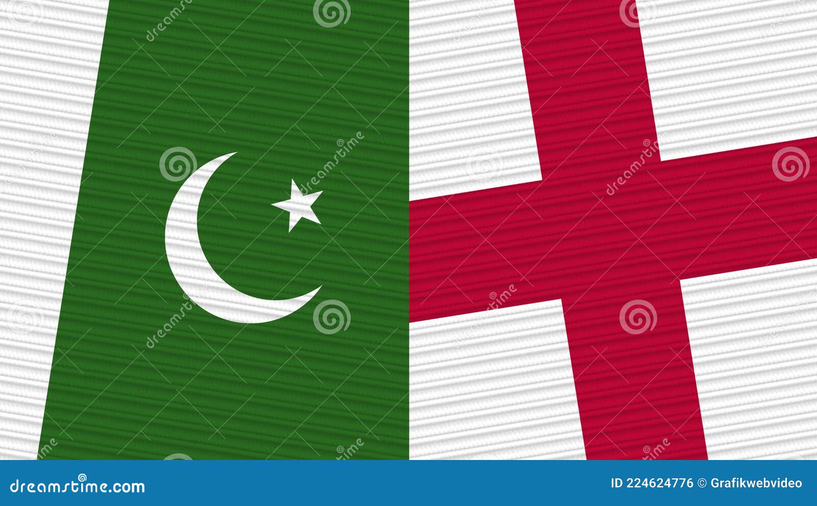England and Pakistan Two Half Flags Together Stock Illustration ...