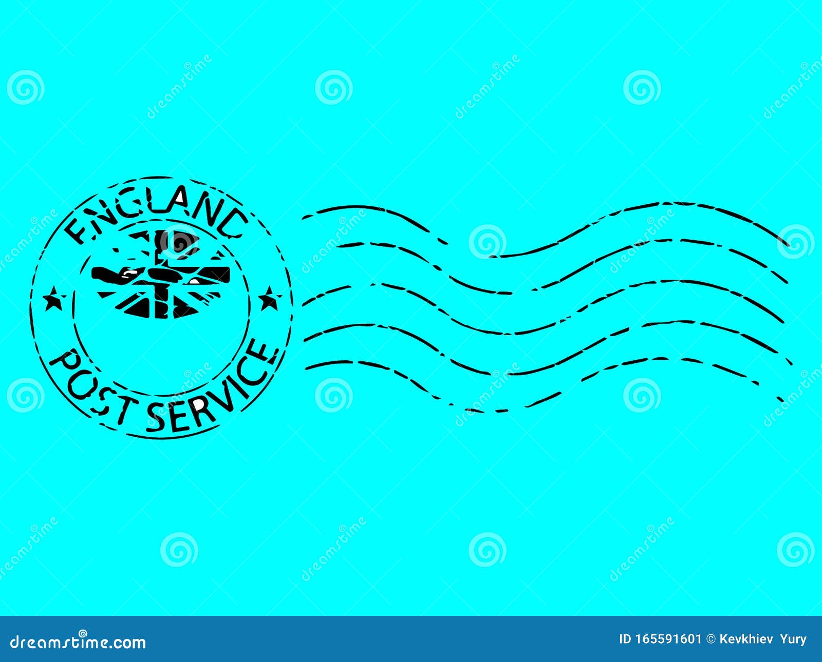 England Postal Stamp Vector Illustration Eps 10 Stock Vector ...