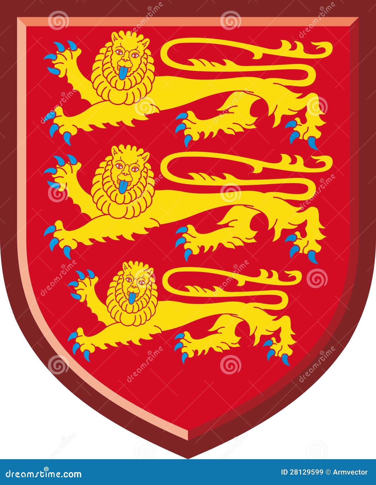 England. Royal Arms stock vector. Illustration of english - 28129599