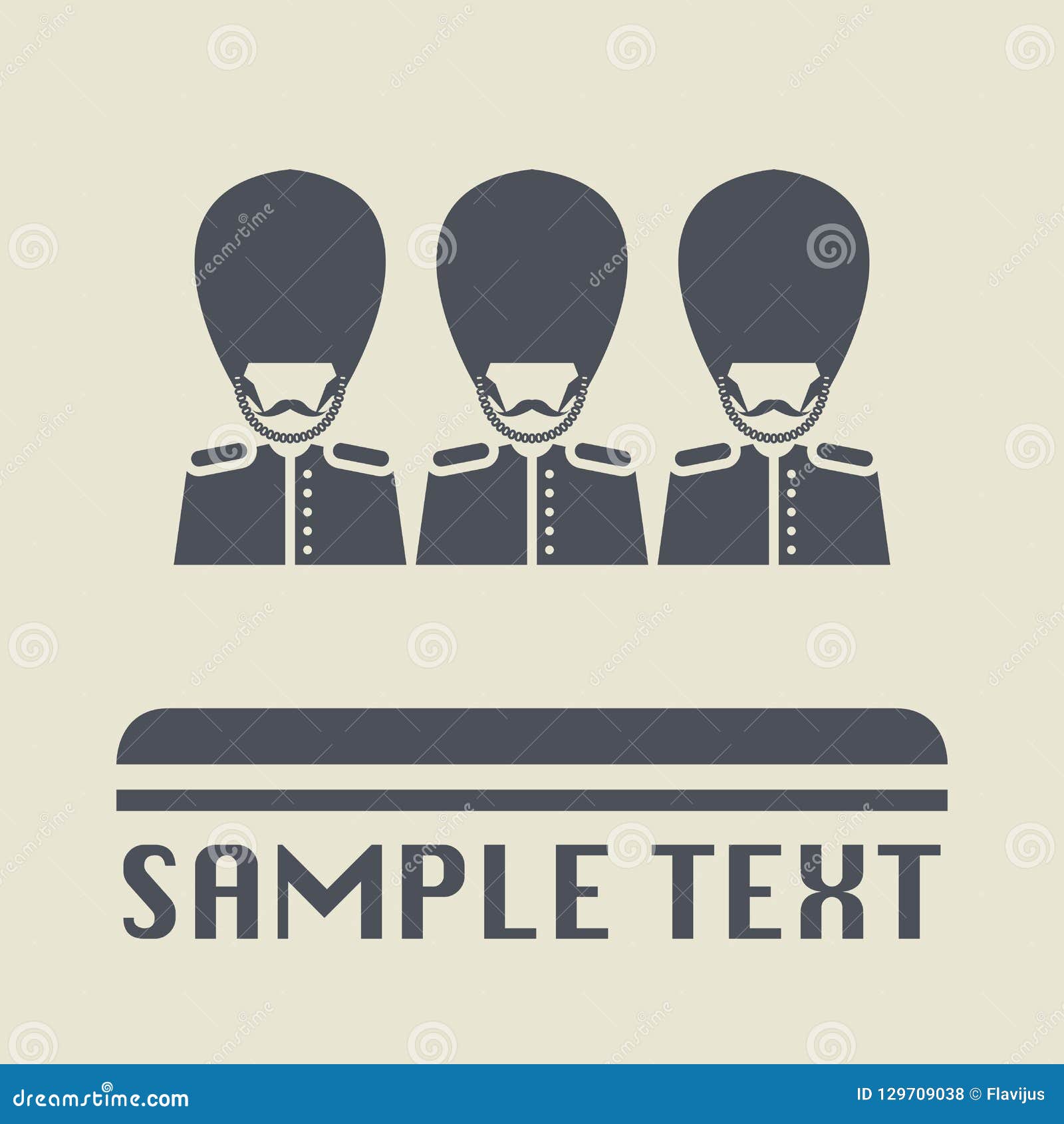 England Royal Guard Icon or Sign Stock Vector - Illustration of jack ...