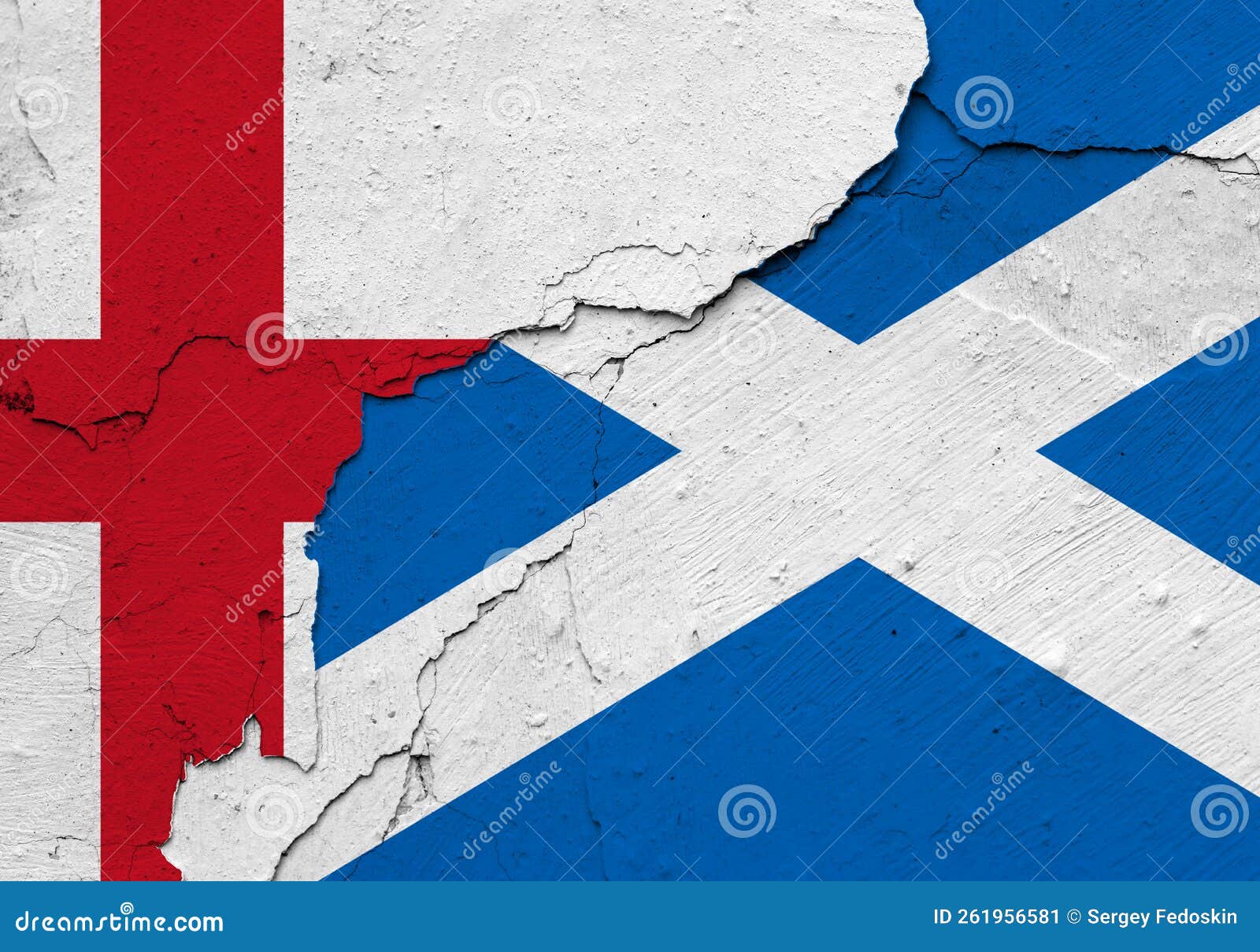 England and Scotland Flags. International Relations Stock Image - Image ...