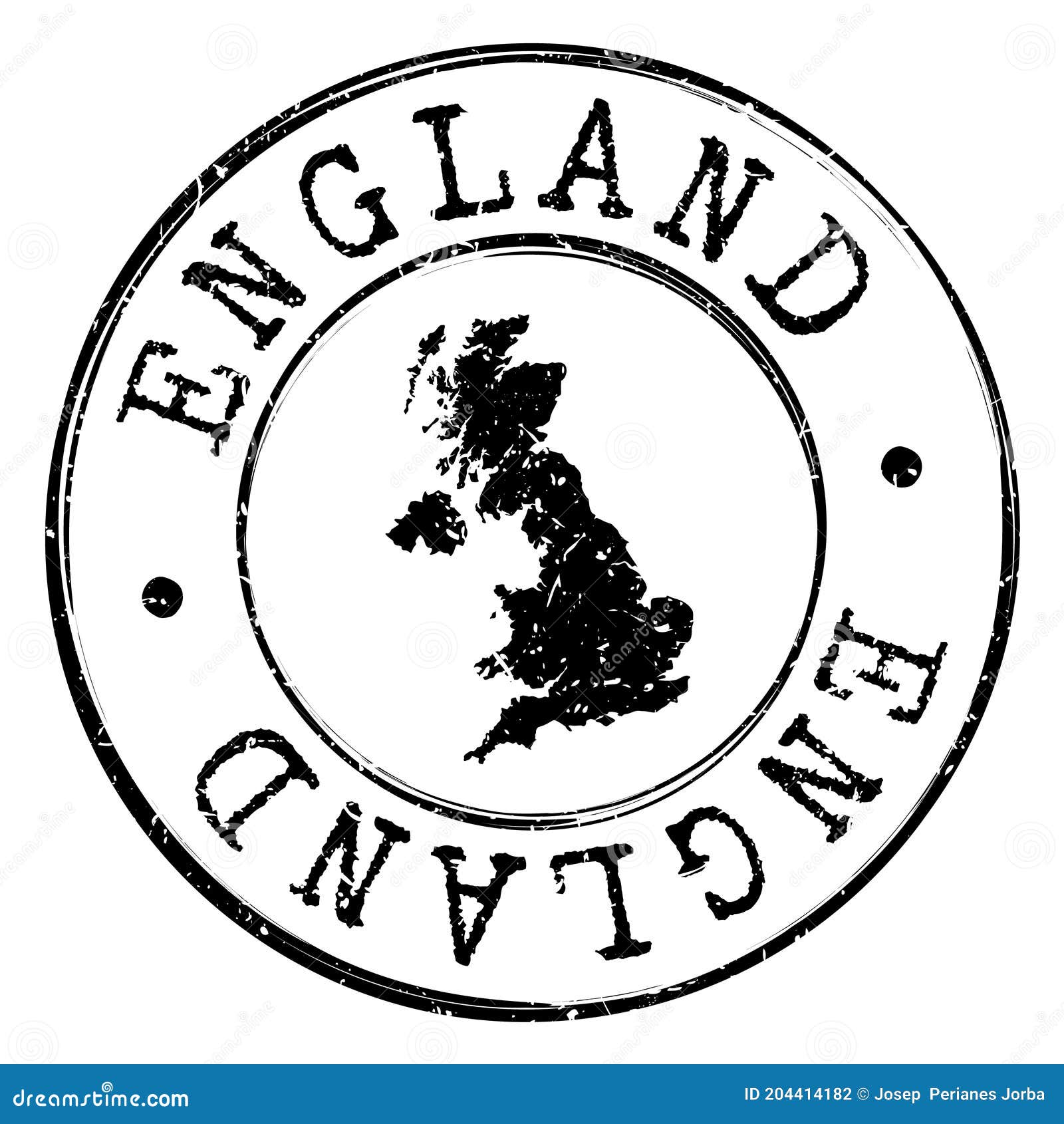 England Stamp Silhouette Map. Postal Passport Stamp Round Vector Icon ...