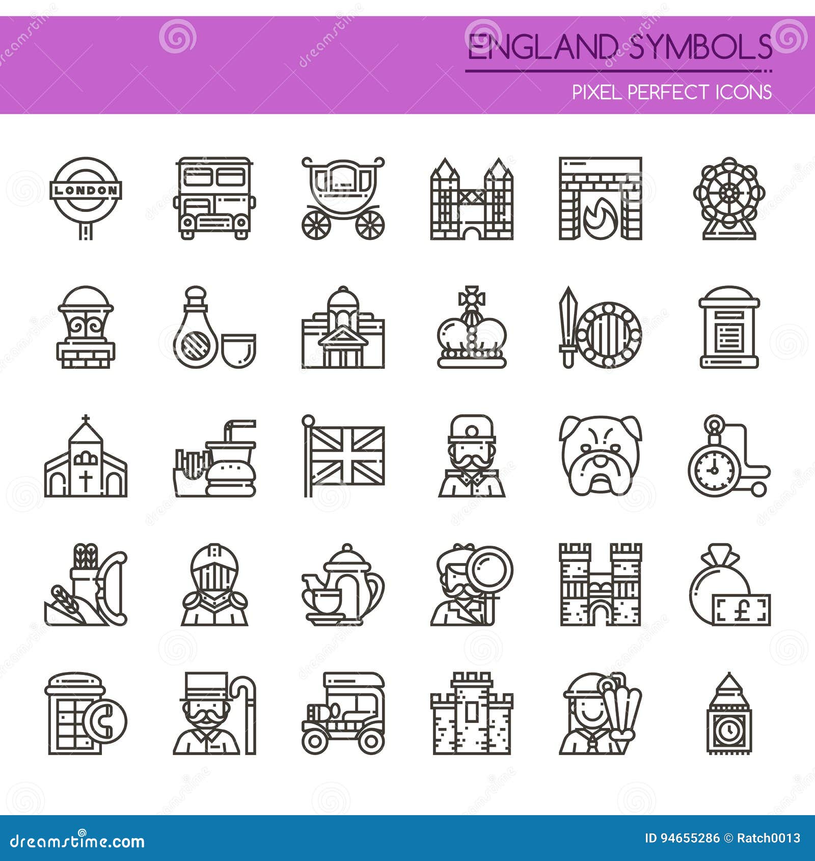 England Symbols editorial photo. Illustration of england - 94655286