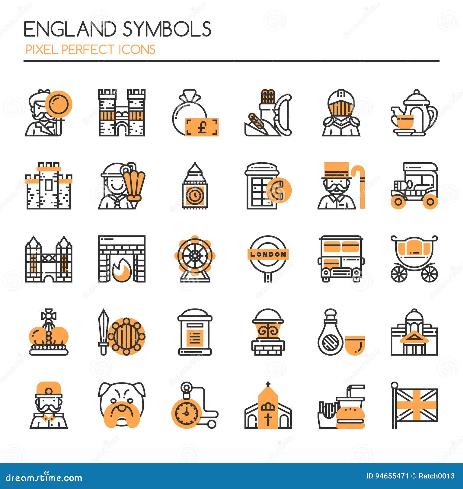 England Symbols Stock Illustration | CartoonDealer.com #4758043
