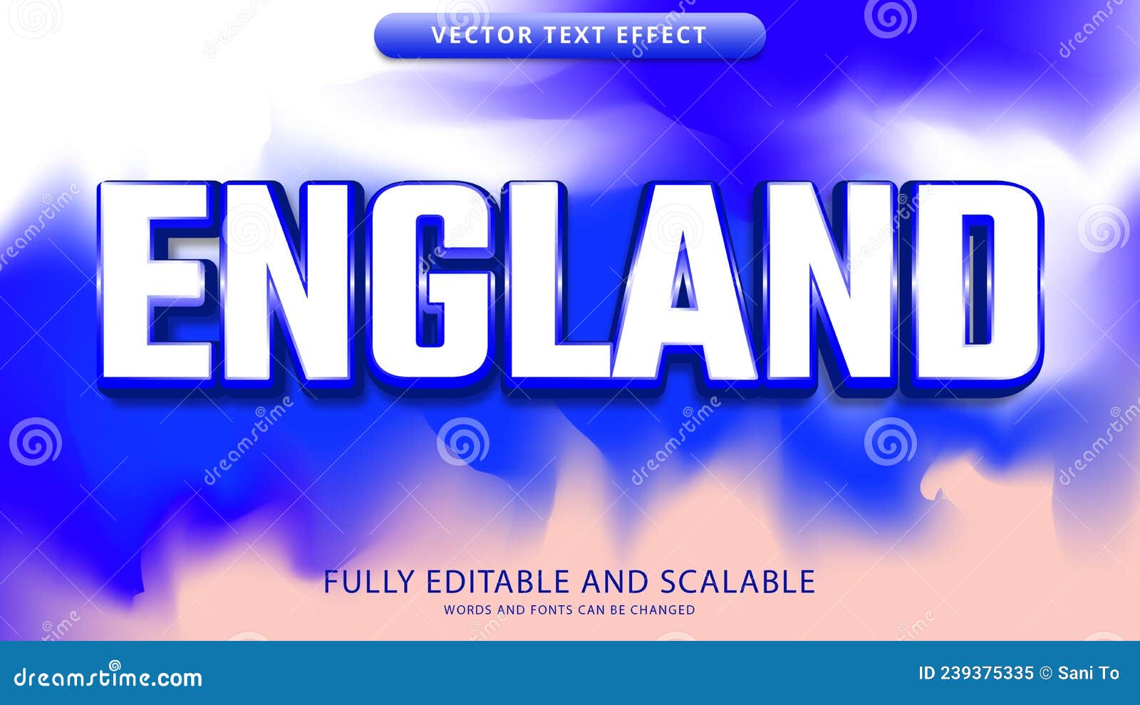England Text Effect Editable Eps File Stock Vector - Illustration of ...