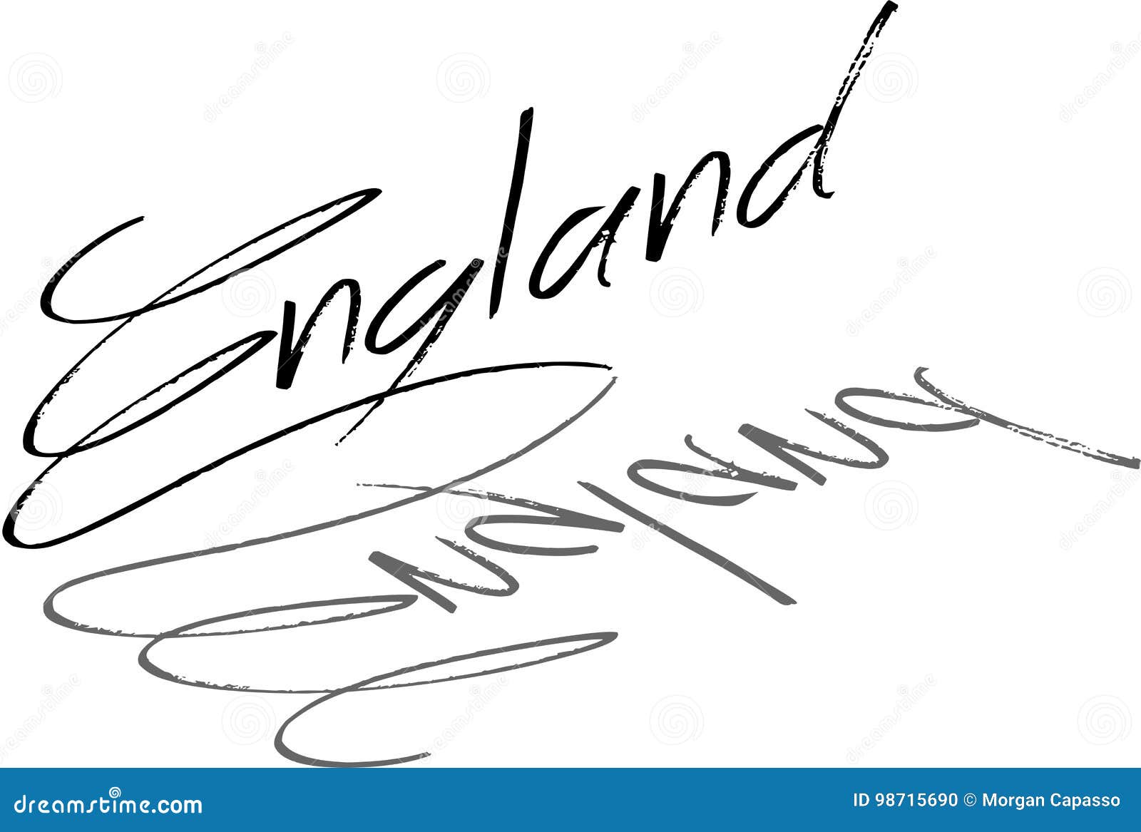 England Text Sign Illutration Stock Vector - Illustration of language ...